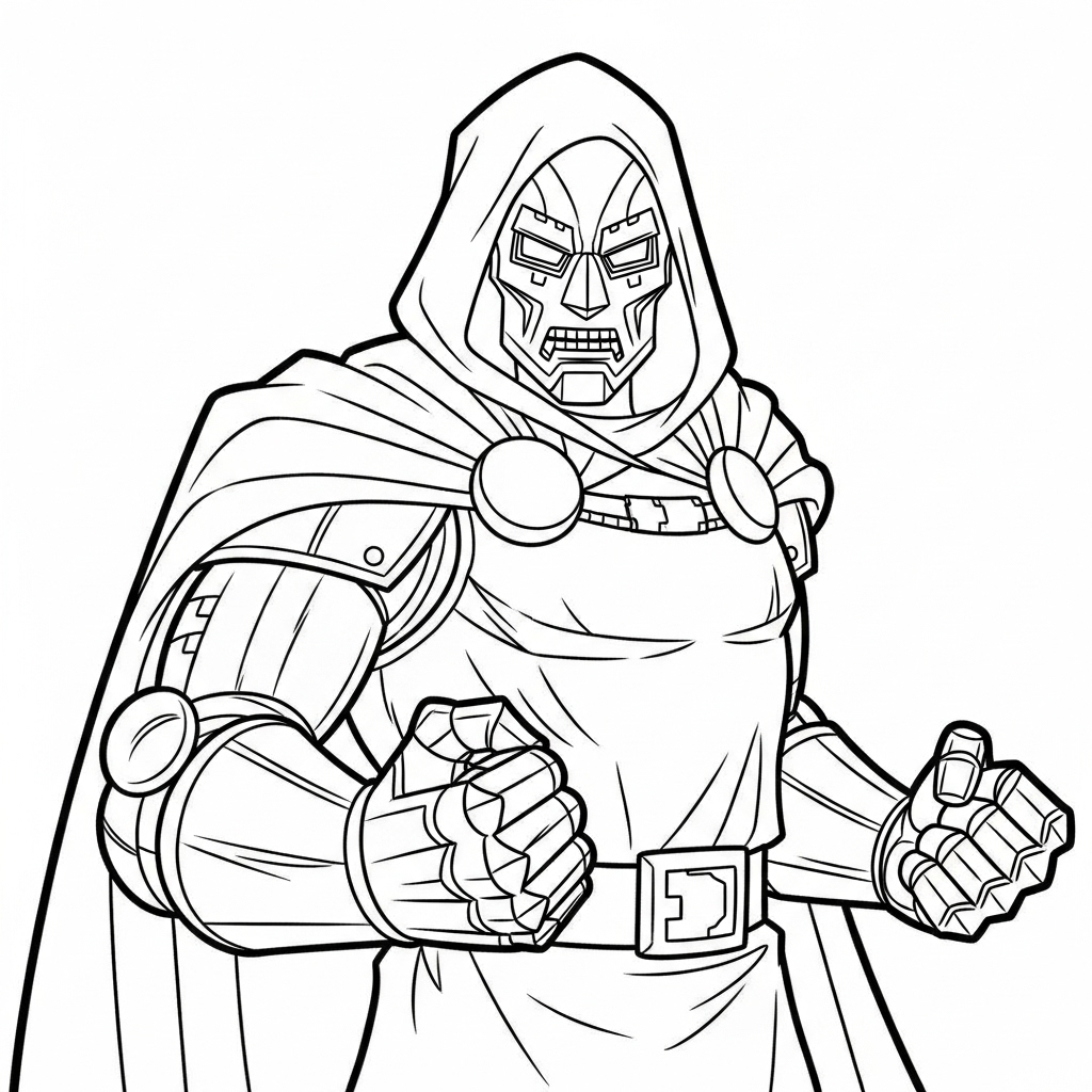 Doktor Doom Boyama Sayfaları