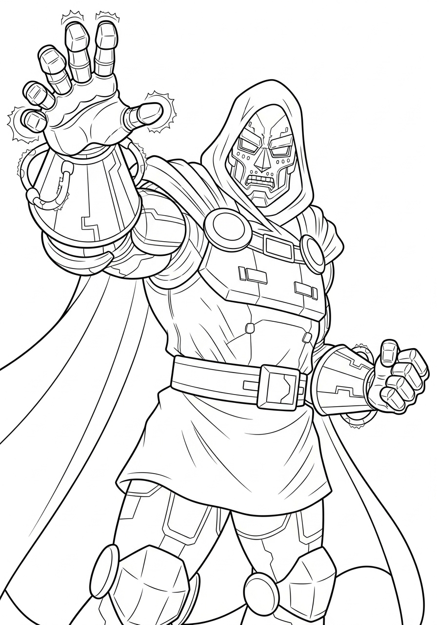 Doktor Doom Boyama Sayfaları